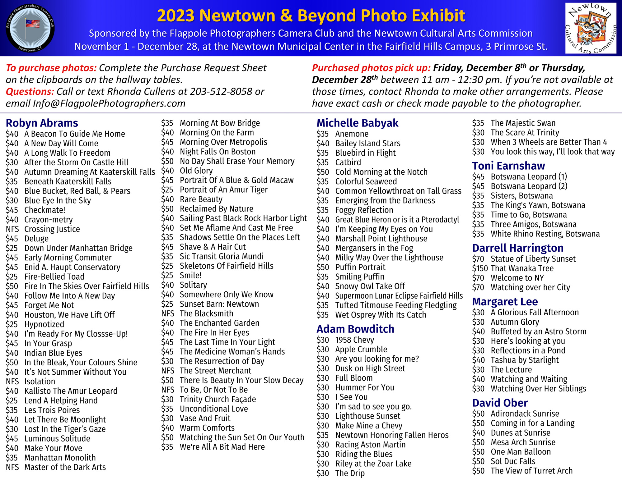 2023 “Newtown & Beyond” Exhibit – Flagpole Photographers Camera Club